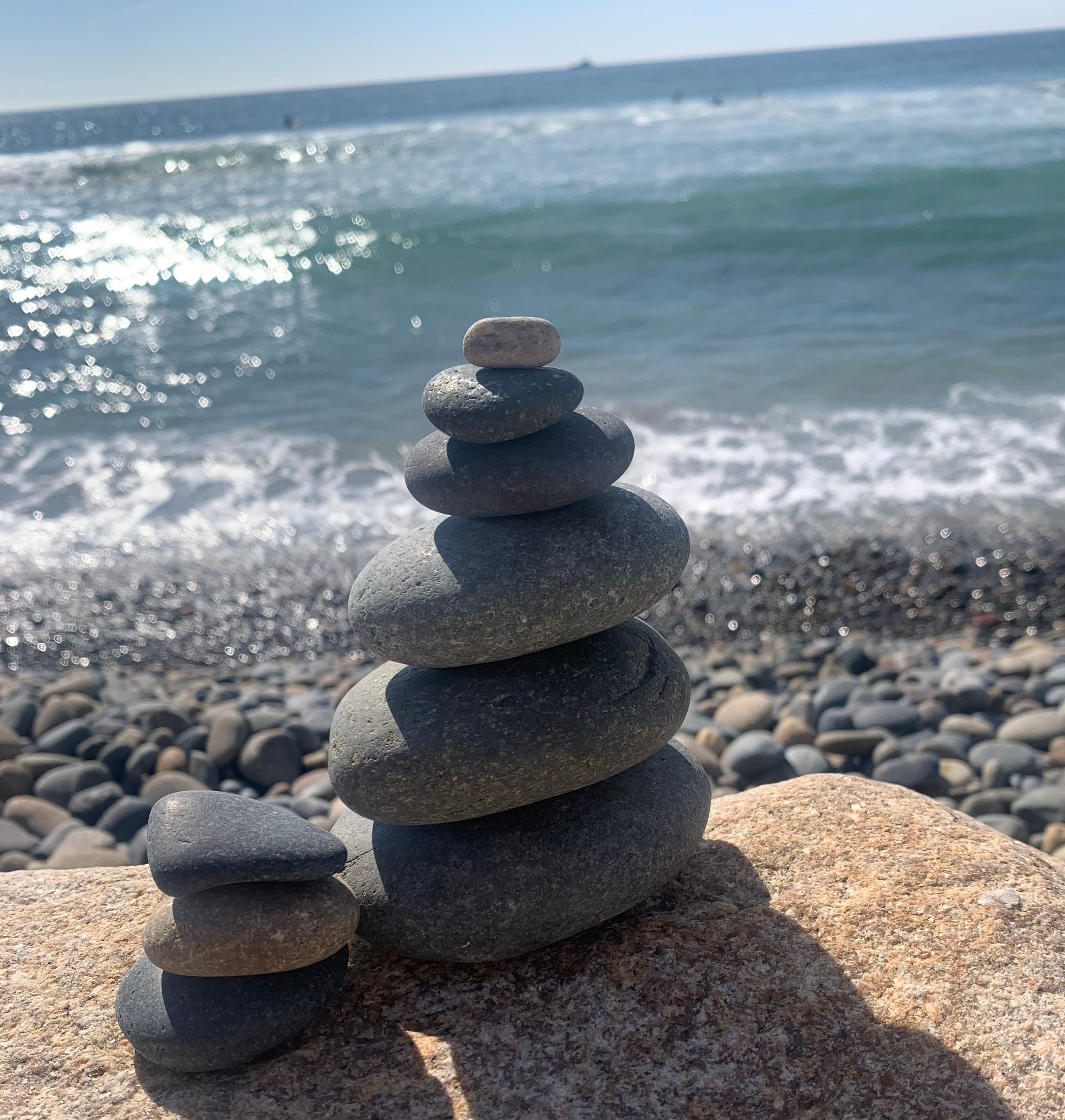 Leather Wrapped Rock, Zen Rock, Large Rock, balance Meditation Rock ...