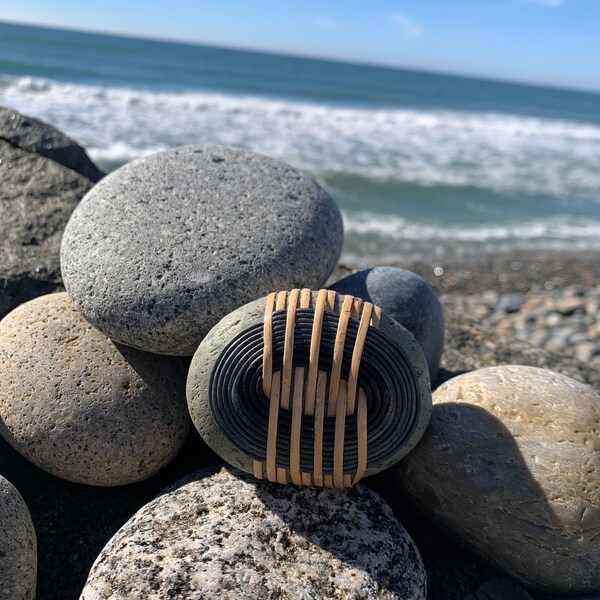 Leather Wrapped Rock - Etsy