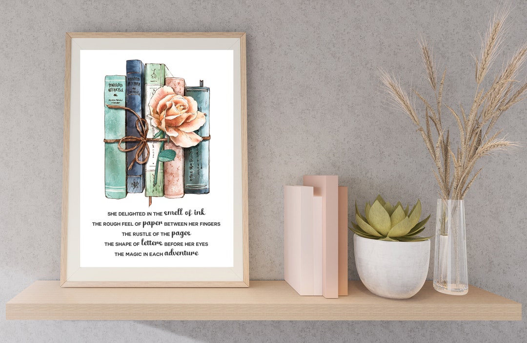 Book Quote, ART PRINT Reading, Novel, Literature, Book Lover, Book ...