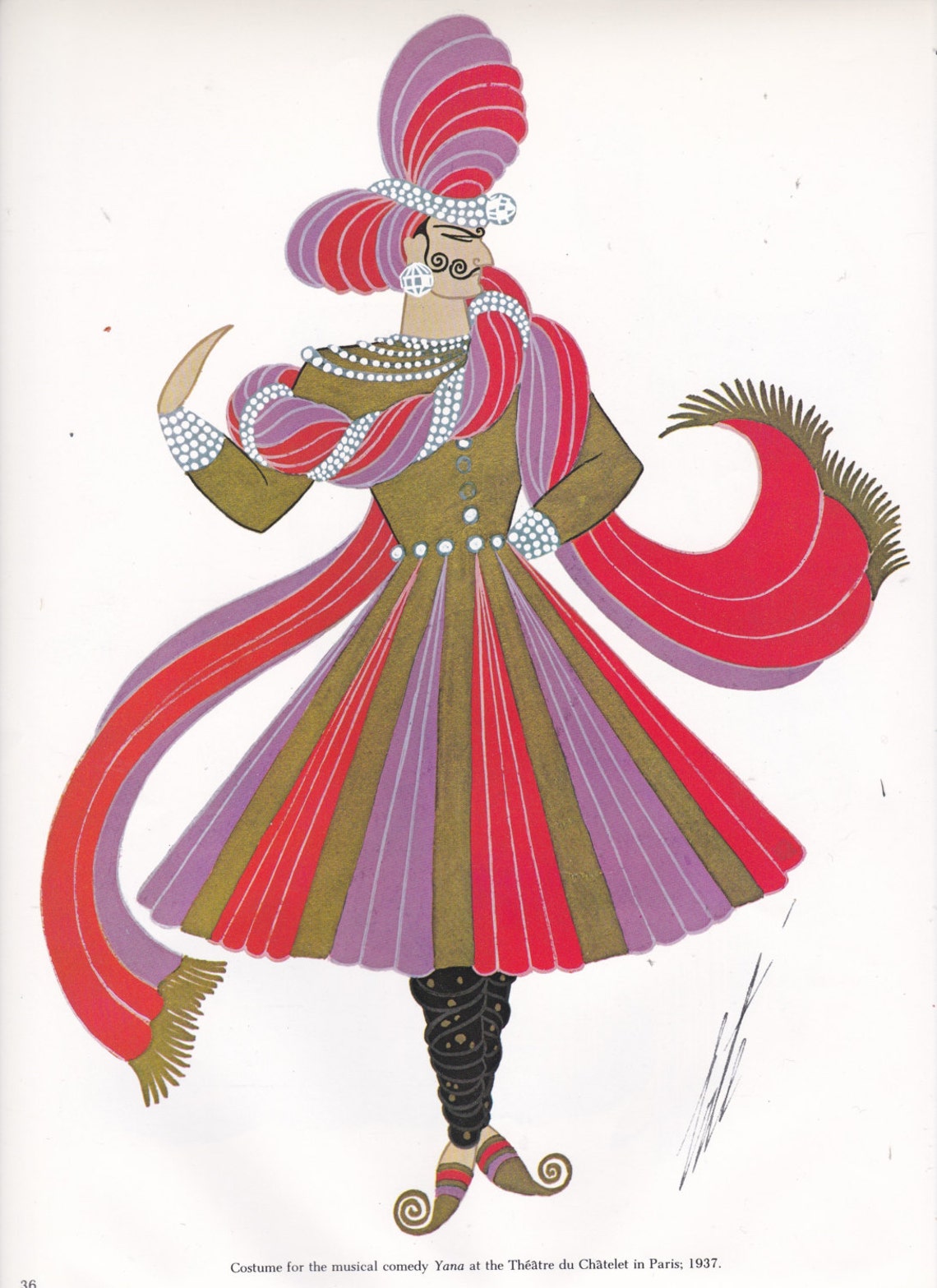 Erte Print Book Plate. Art Deco Design. Original Vintage Art Print ...