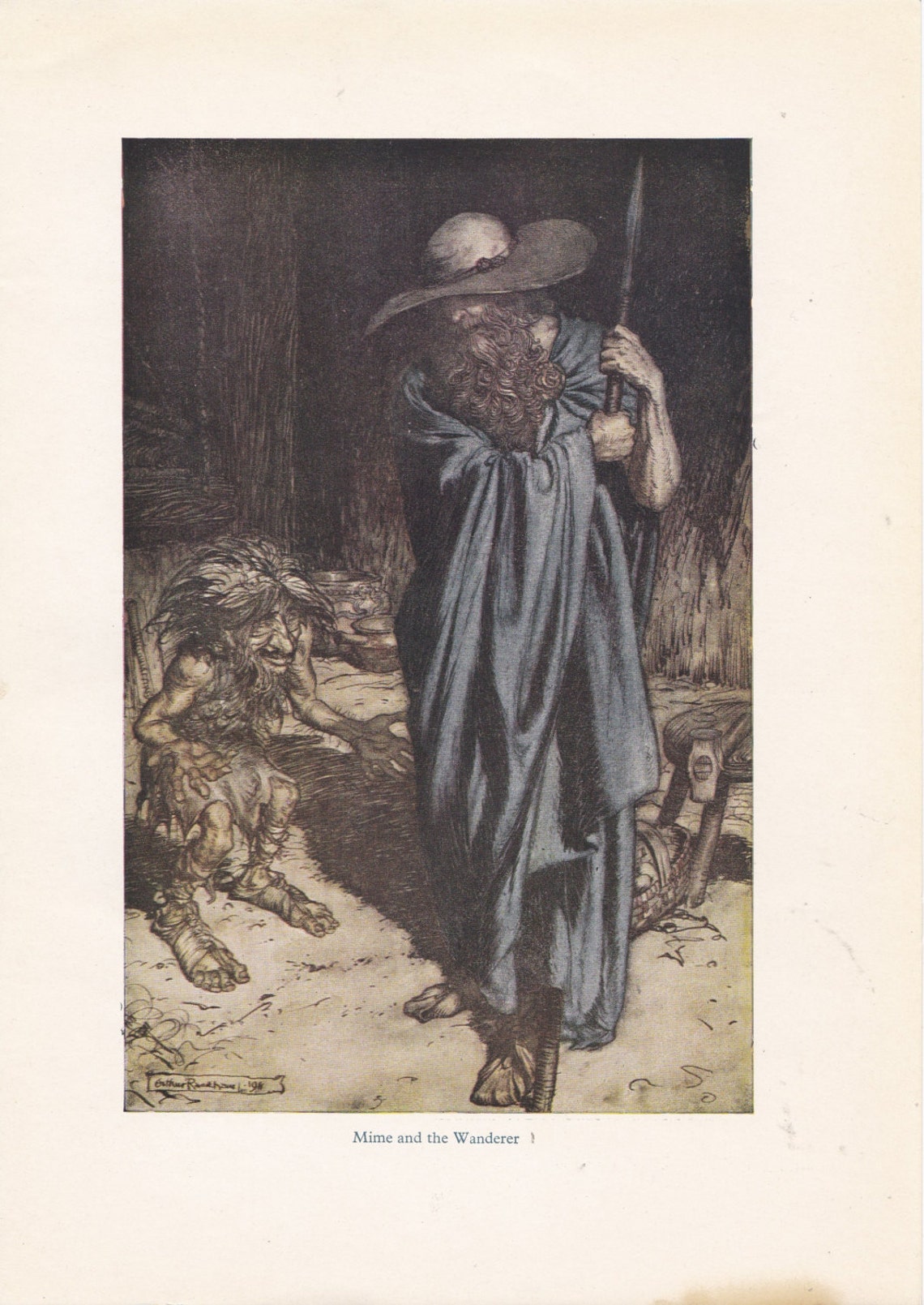 Arthur Rackham 1939 Vintage Art Print From the Siegfried Scene of ...