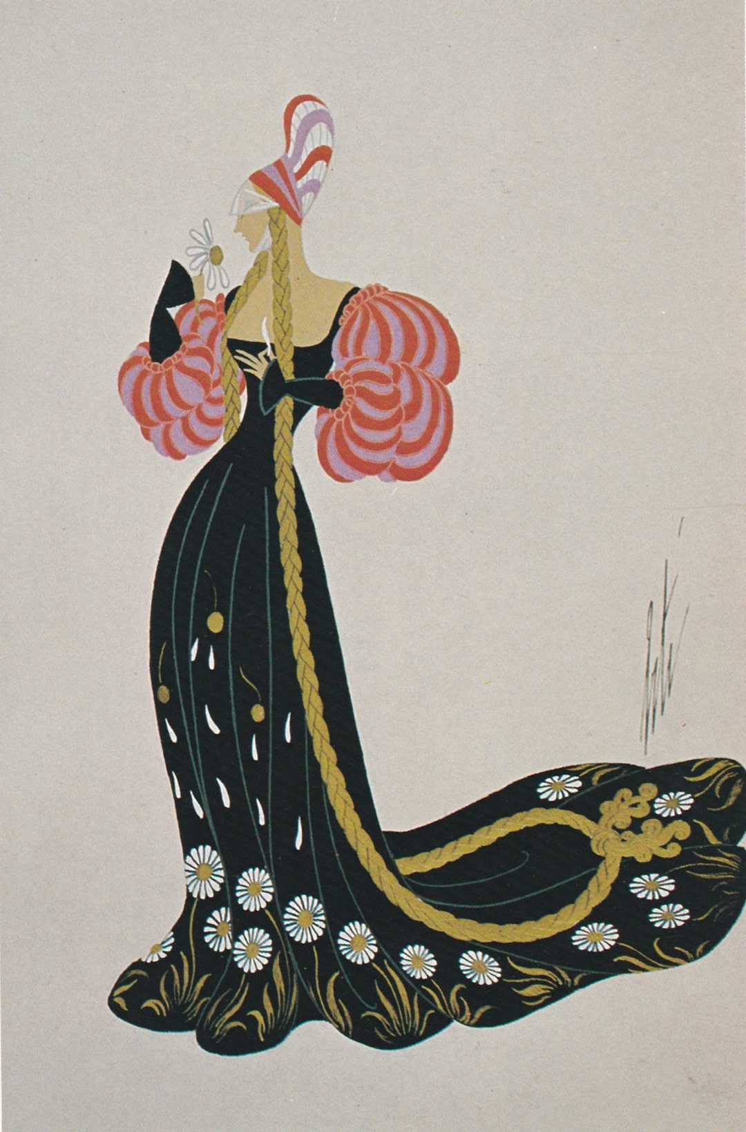 Erte Print Book Plate. Art Deco Design. Original Vintage Art Print ...