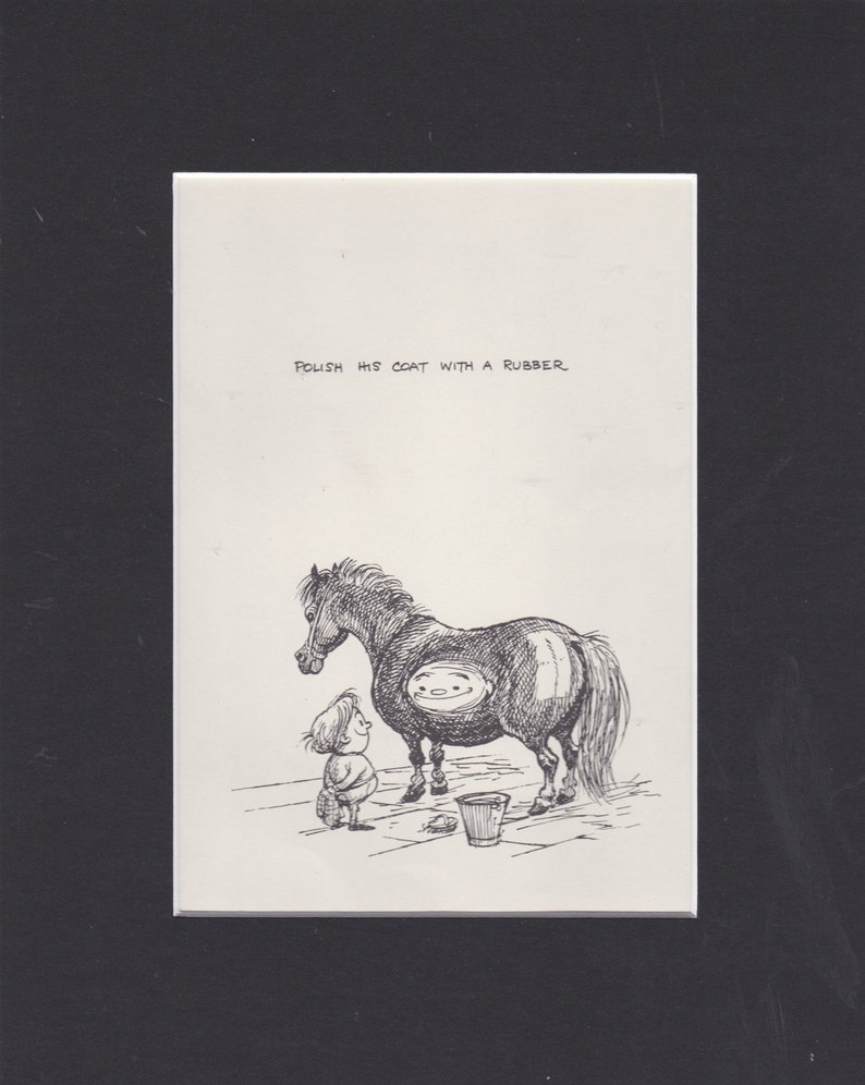 Humorous 1963 Vintage Original Norman Thelwell Pony Cartoon Print ...