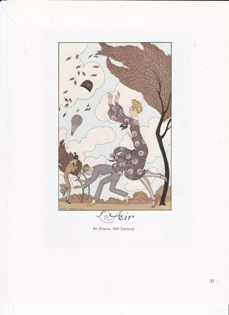 George Barbier Vintage Print Book Plate. Art Deco Fashion - Etsy