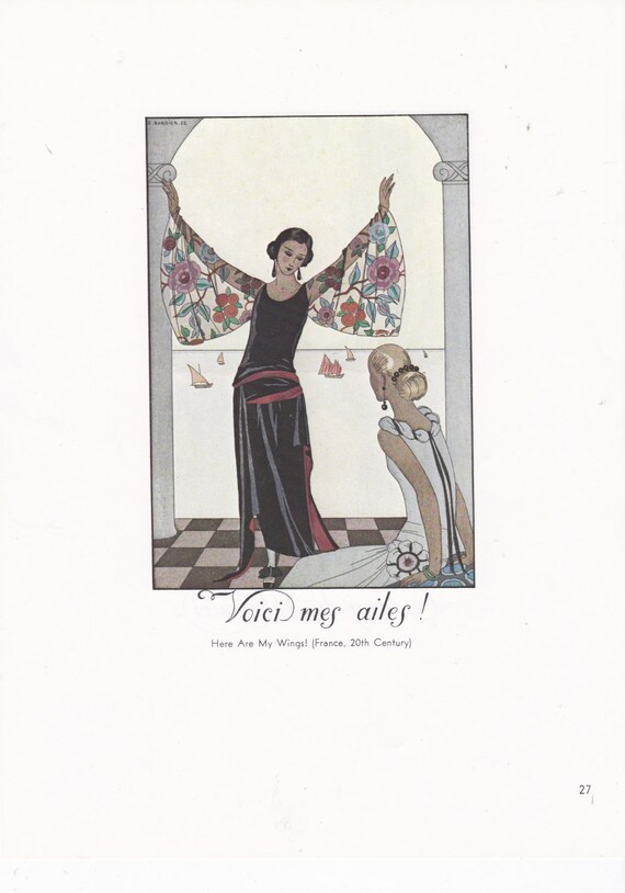 George Barbier Vintage Print Book Plate. Art Deco Fashion | Etsy