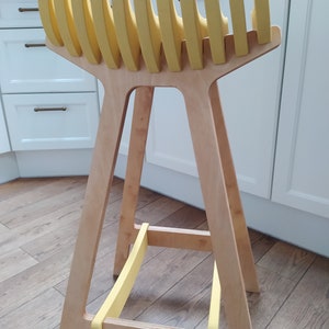 Kitchen Stool, Yellow Stool, Bar Stool, Designer Chair, Modern Chair ...