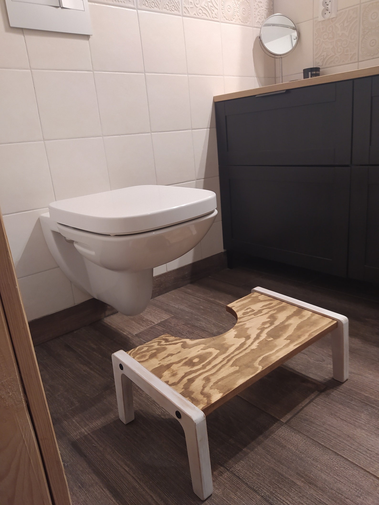 Poop Stool, Bathroom Modern Stool, Poop Support, Bathroom Footstool ...