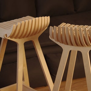 SET OF 2 PIECES Bar Stool, Design Chair, Modern Chair, Industrial Stool ...