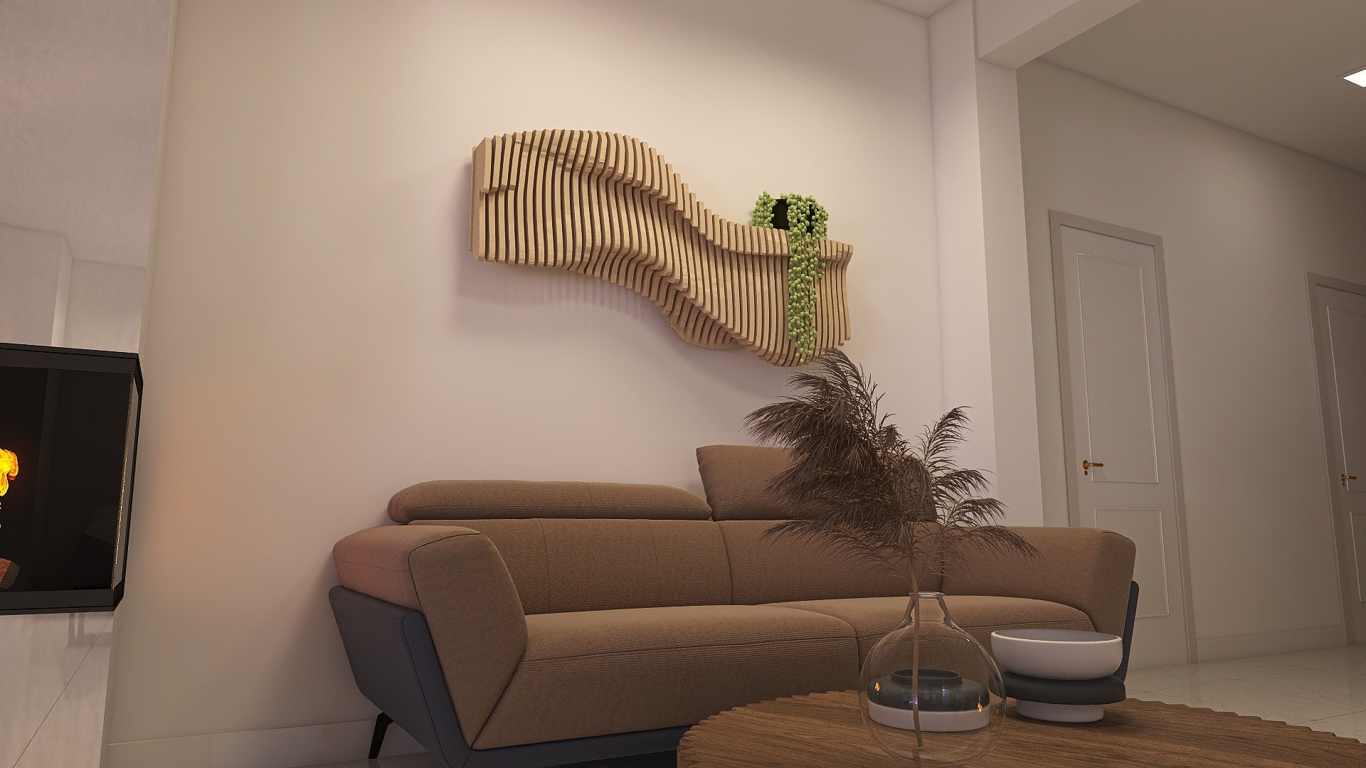 Parametric Shelf, Waves Hanging Shelf, Shelf Above the Sofa,spatial ...