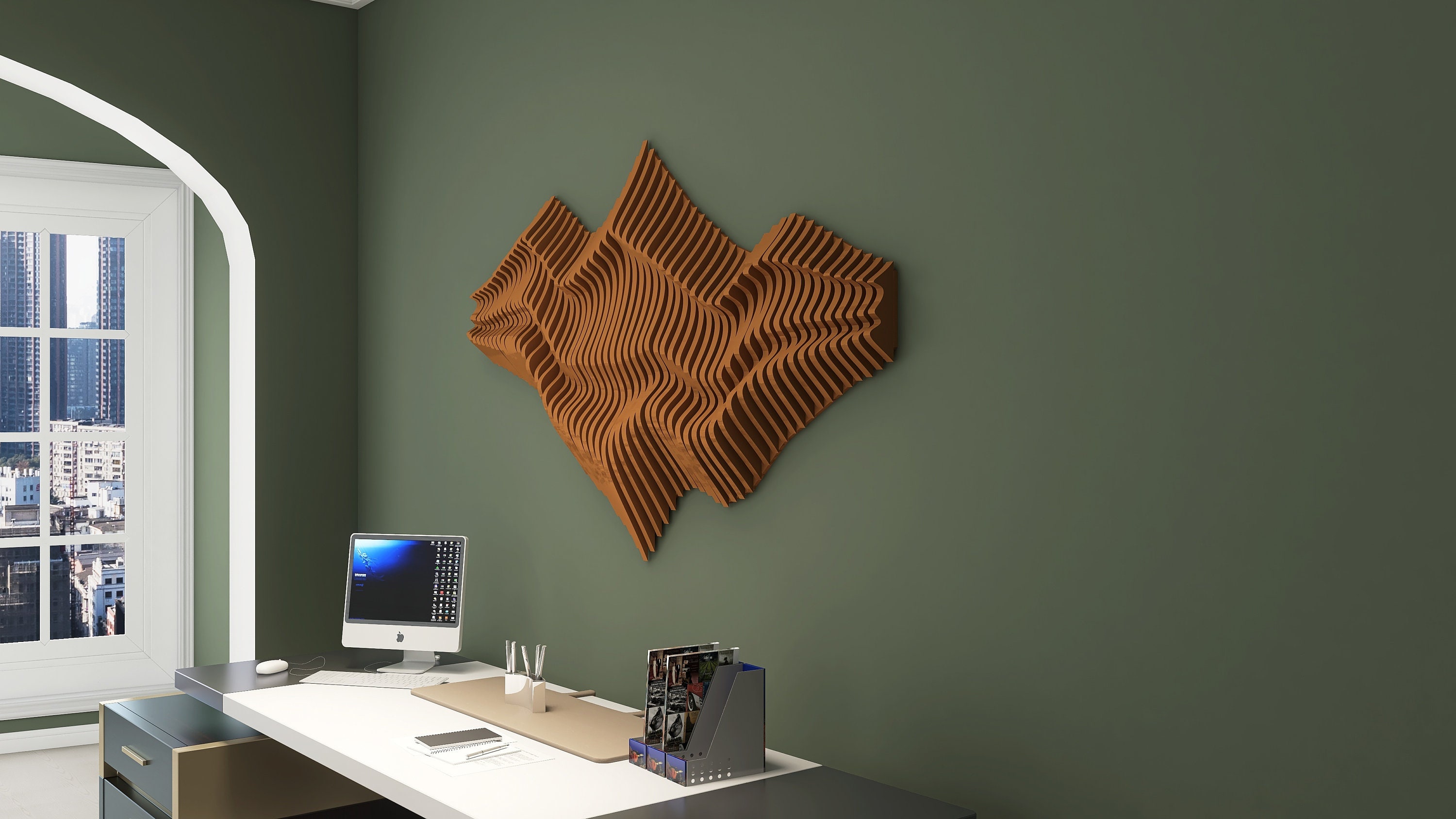 3D Wall Sculpture, Large Wall Hangings, Panoramic Wall Art Waves - Etsy