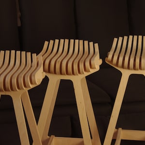 SET OF 4 PIECES Bar Stool, Design Chair, Modern Chair, Industrial Stool ...