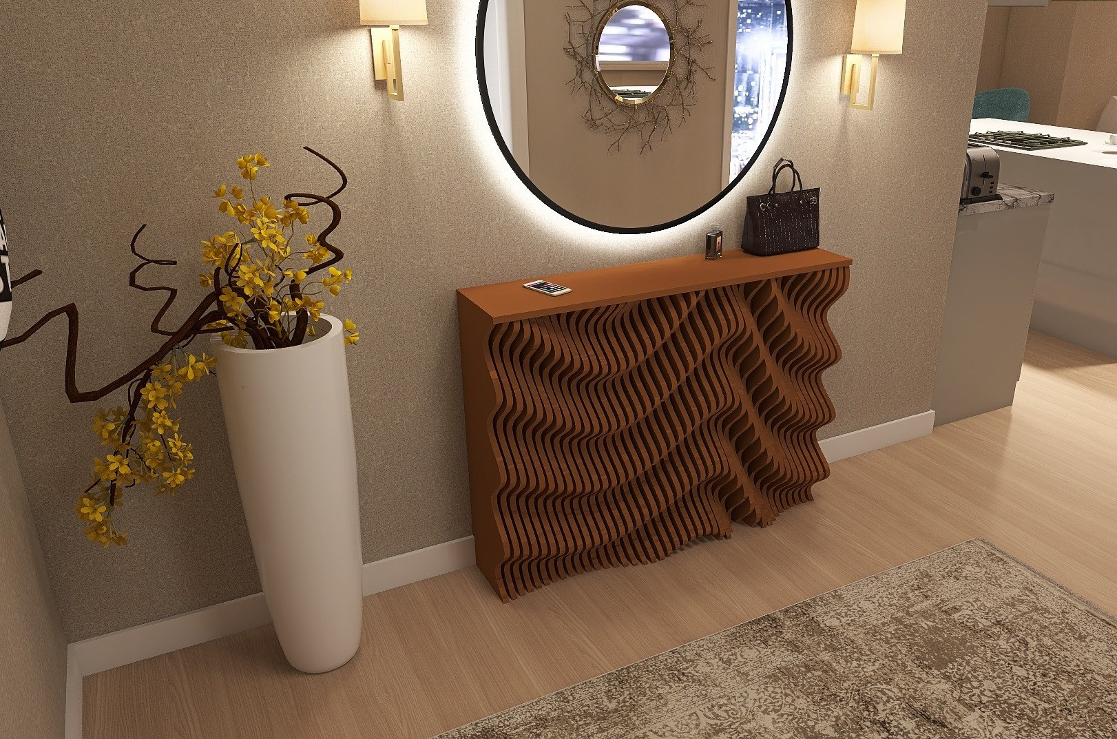 Entryway Modern Console Table, Modern Home Console, Large and Narrow ...
