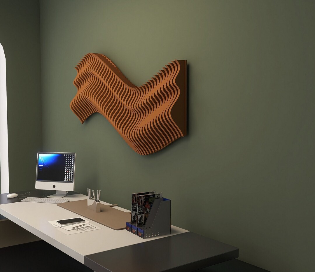 Large Wall Decoration, Spatial Wall Decoration, Wave-shaped Wall ...