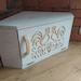 Corner Farmhouse Breadbox With a Folk Pattern, Corner Breadbox, Kitchen ...
