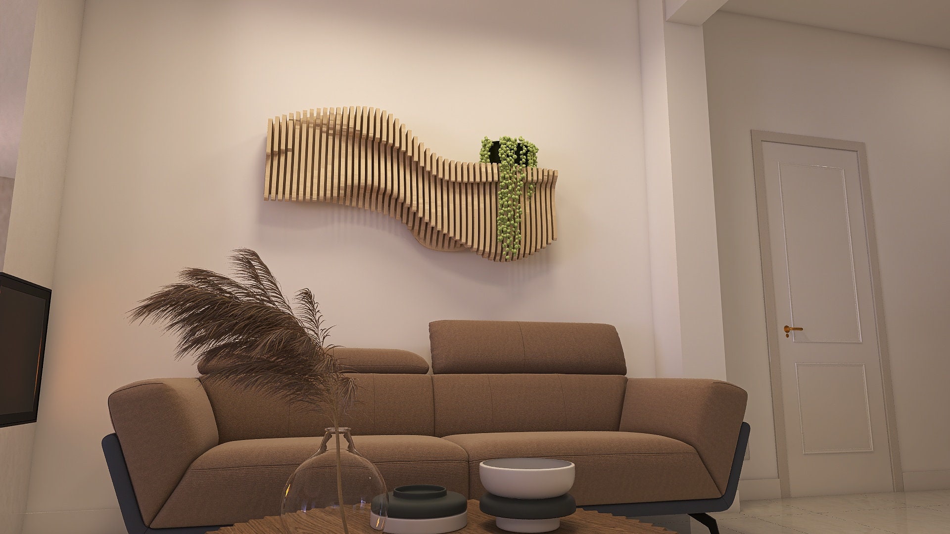 Parametric Shelf, Waves Hanging Shelf, Shelf Above the Sofa,spatial ...