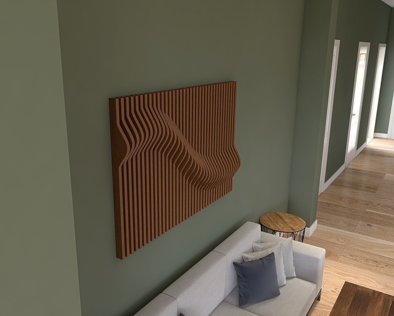 Parametric Wood Wall Art 3D Wood Wall Art Wave Wall - Etsy