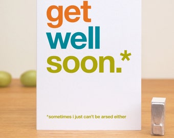 Rude get well card | Etsy