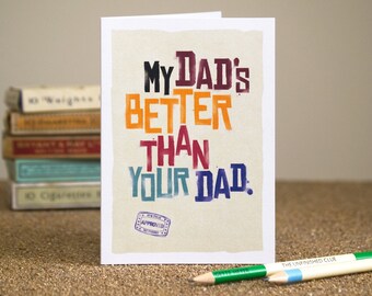 Cute Card for Dad Birthday Card for Dad Fathers Day Card - Etsy