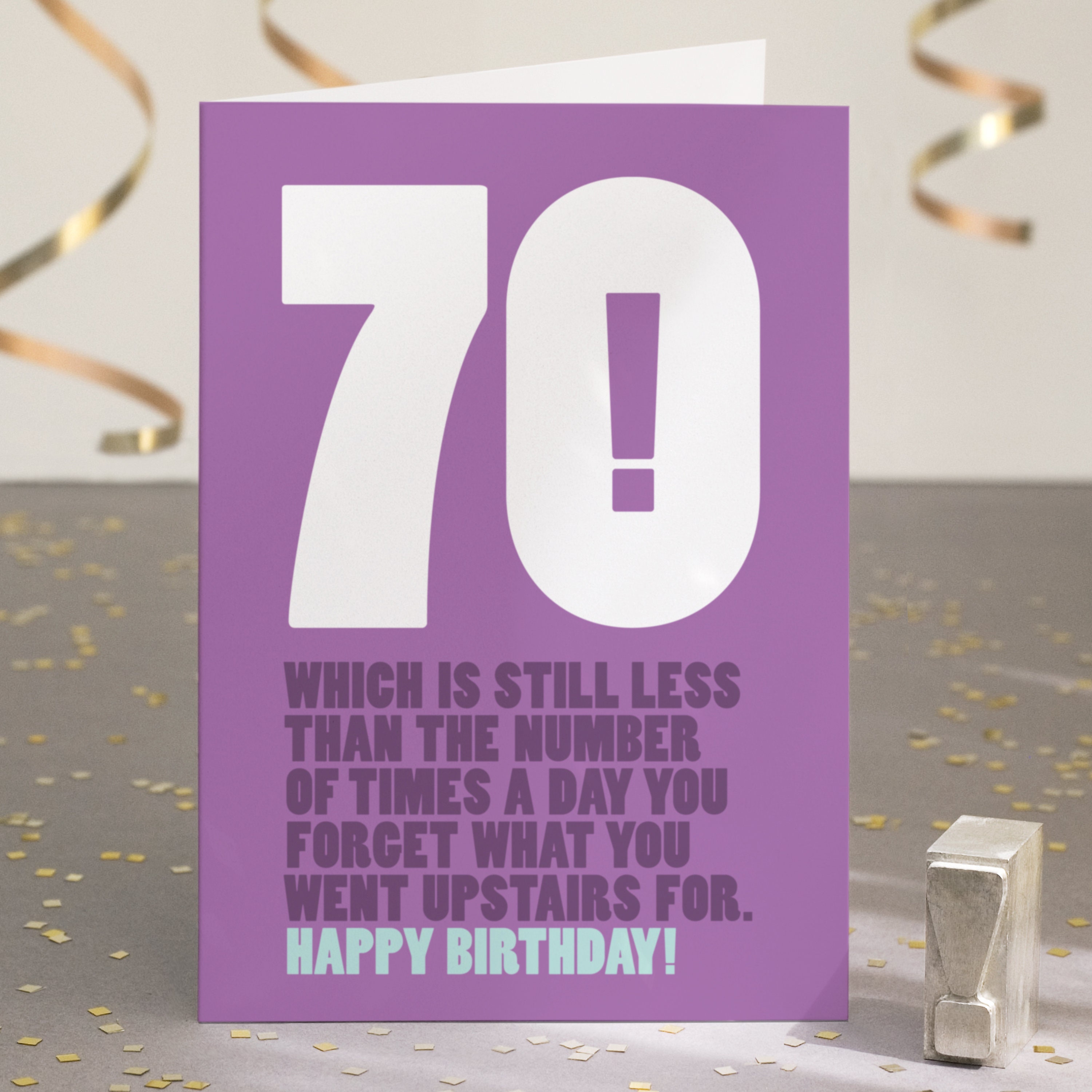  Funny 70th Birthday Card Funny Card For 70th Sarcastic Etsy UK