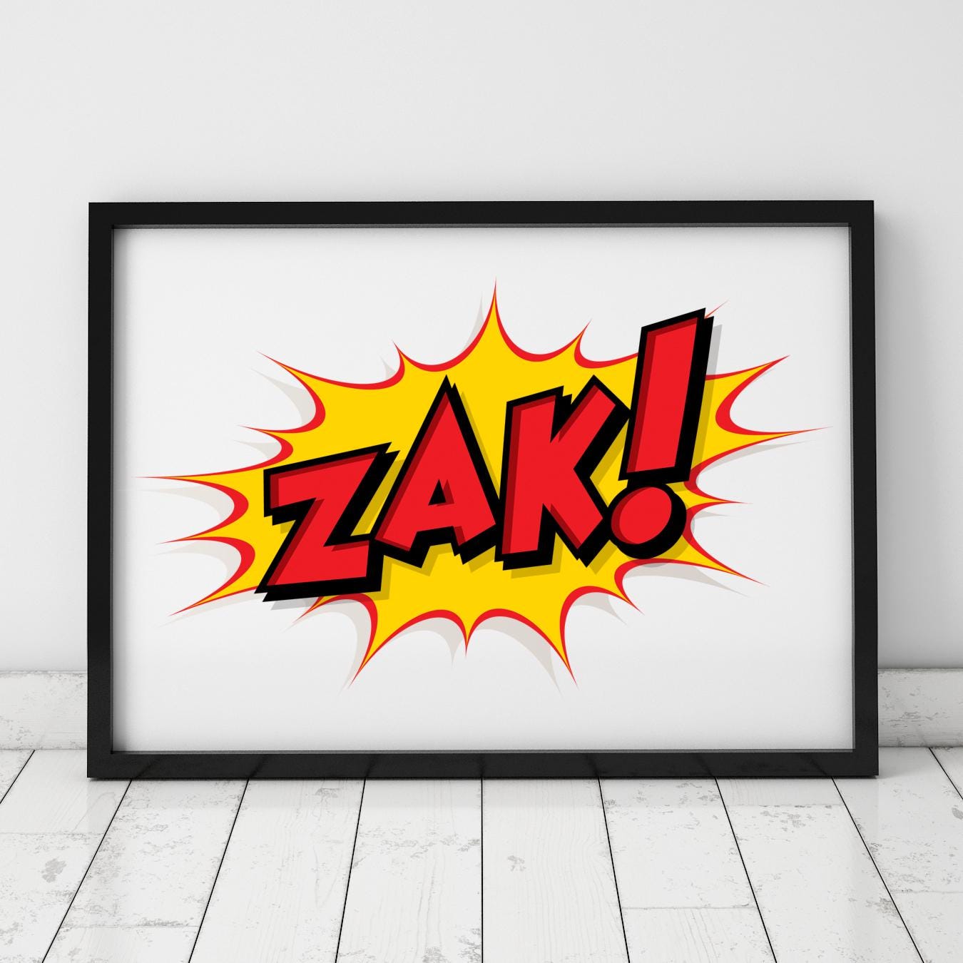 Comic Book Art - Comic Book Name - Personalised Name Print - Cartoon ...