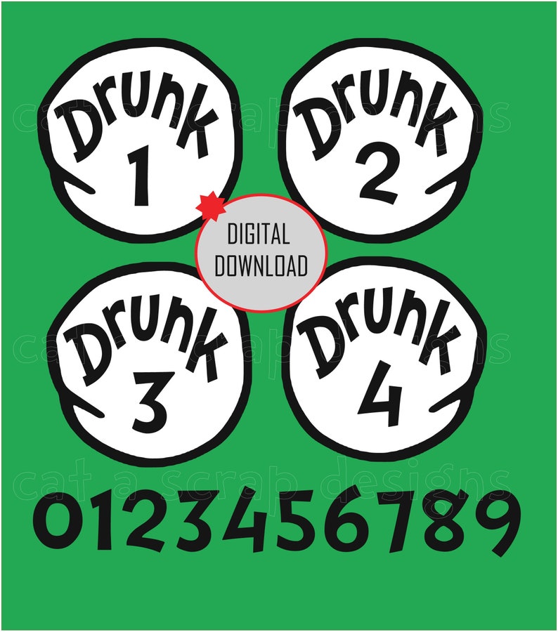 Drunk 1 2 3 4 5 6 St.patricks Day Instant Digital Download SVG | Etsy