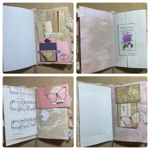 Altered File Folder Junk Journal With Tags, Envelopes, Flips, Altered Paperclip's Handmade ...