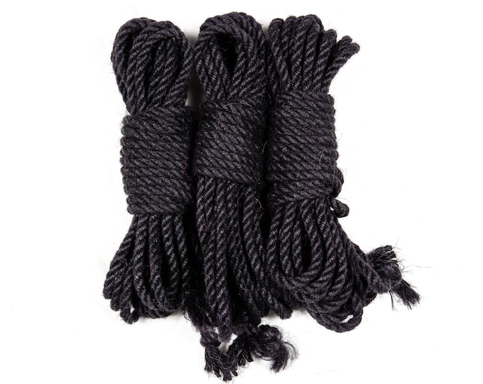 Jute Bondage Rope - Black - Etsy