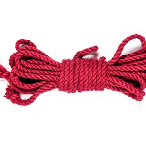 Jute Bondage Rope - Ruby Red - Etsy