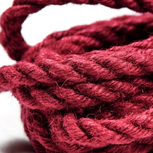 Jute Bondage Rope - Ruby Red - Etsy