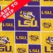 LSU Cotton Fabric Louisiana State Tigers 100% Cotton - Etsy