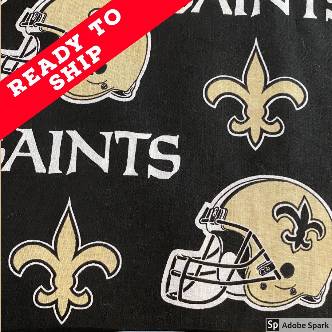New Orleans Saints Cotton Fabric, NFL Saints Football Fabric - Etsy