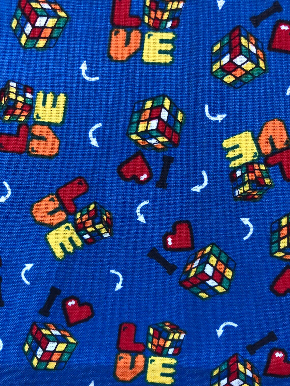 Rubik's Cube Fat Quarter 100% Cotton Fabric - Etsy