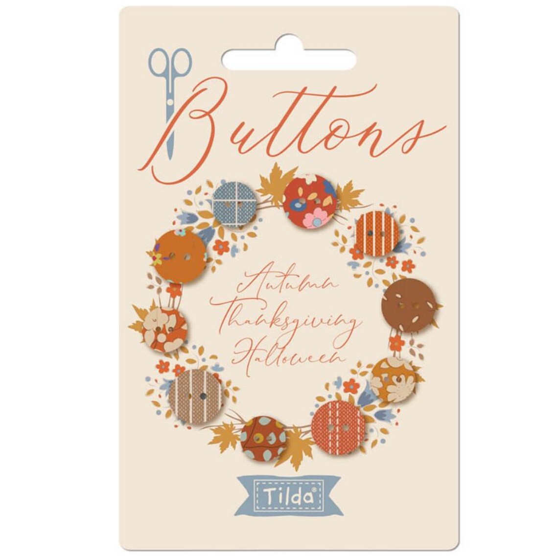 Tilda Creating Memories Seasonal Themed Buttons - Choose Winter, Spring ...