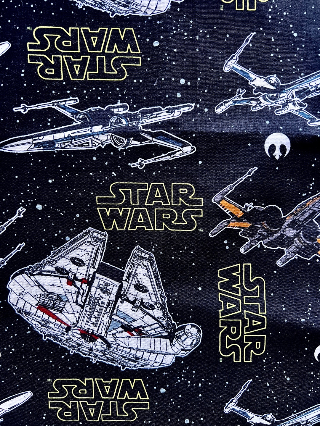 Star Wars Spaceship Fighter Cotton Fabric by the Yard - Etsy