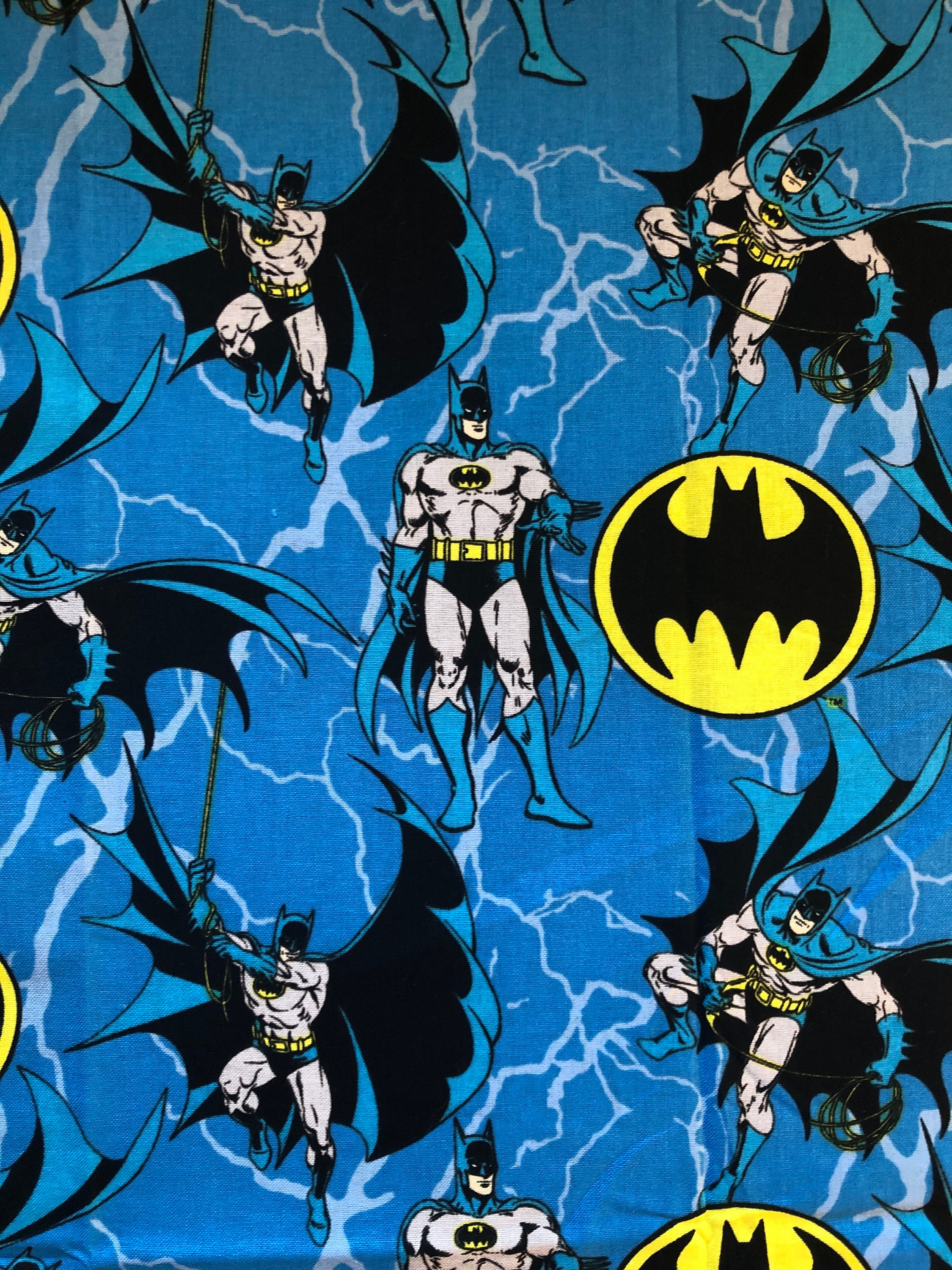 Batman Superhero Fabric by the Yard Fat Quarters 1/2 Yard | Etsy UK