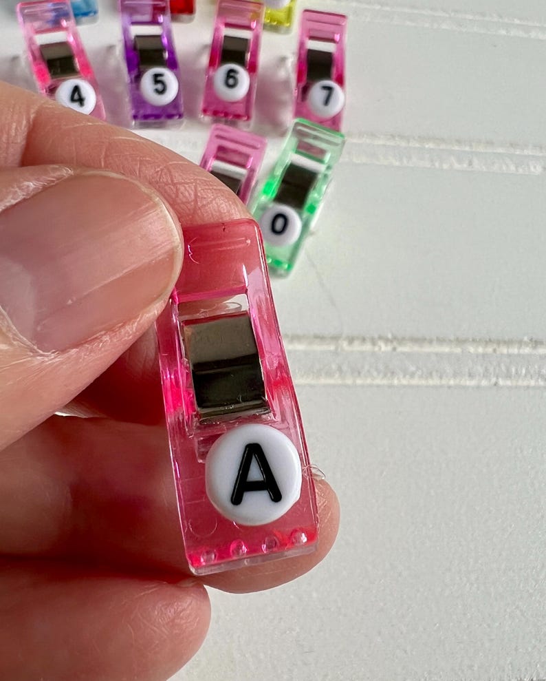 Alphabet & Number Quilting Clips: Fabric Sewing Organizers - Etsy