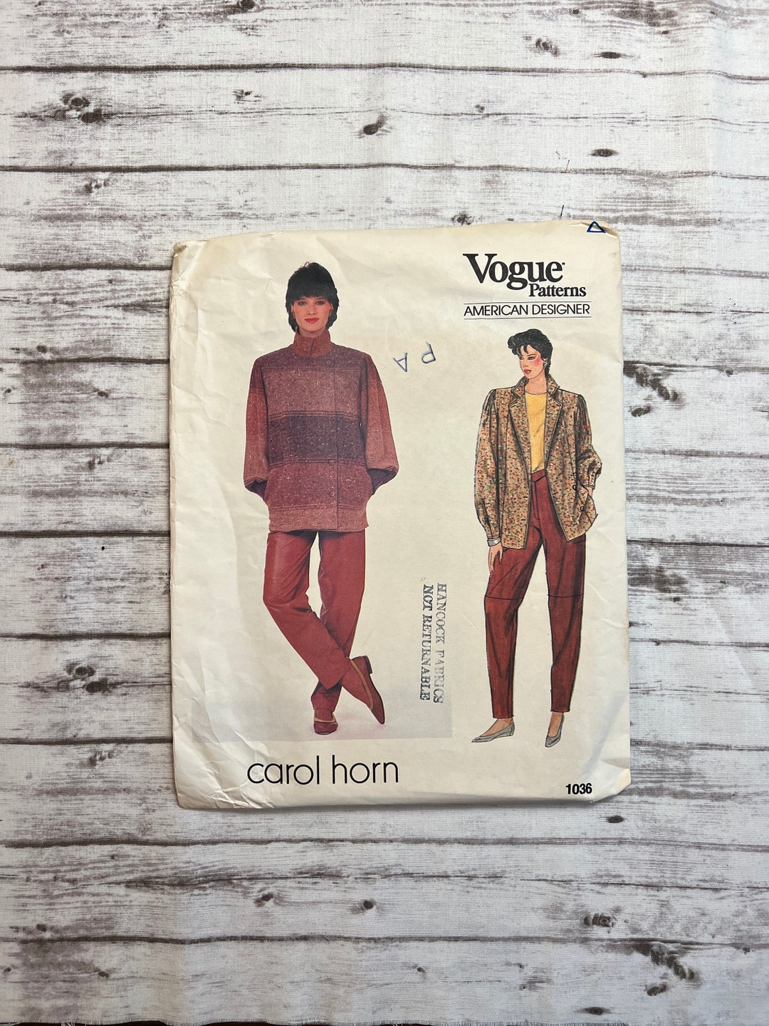 Vintage Carol Horn UNCUT Vogue American Designer Sewing Pattern 1036 ...