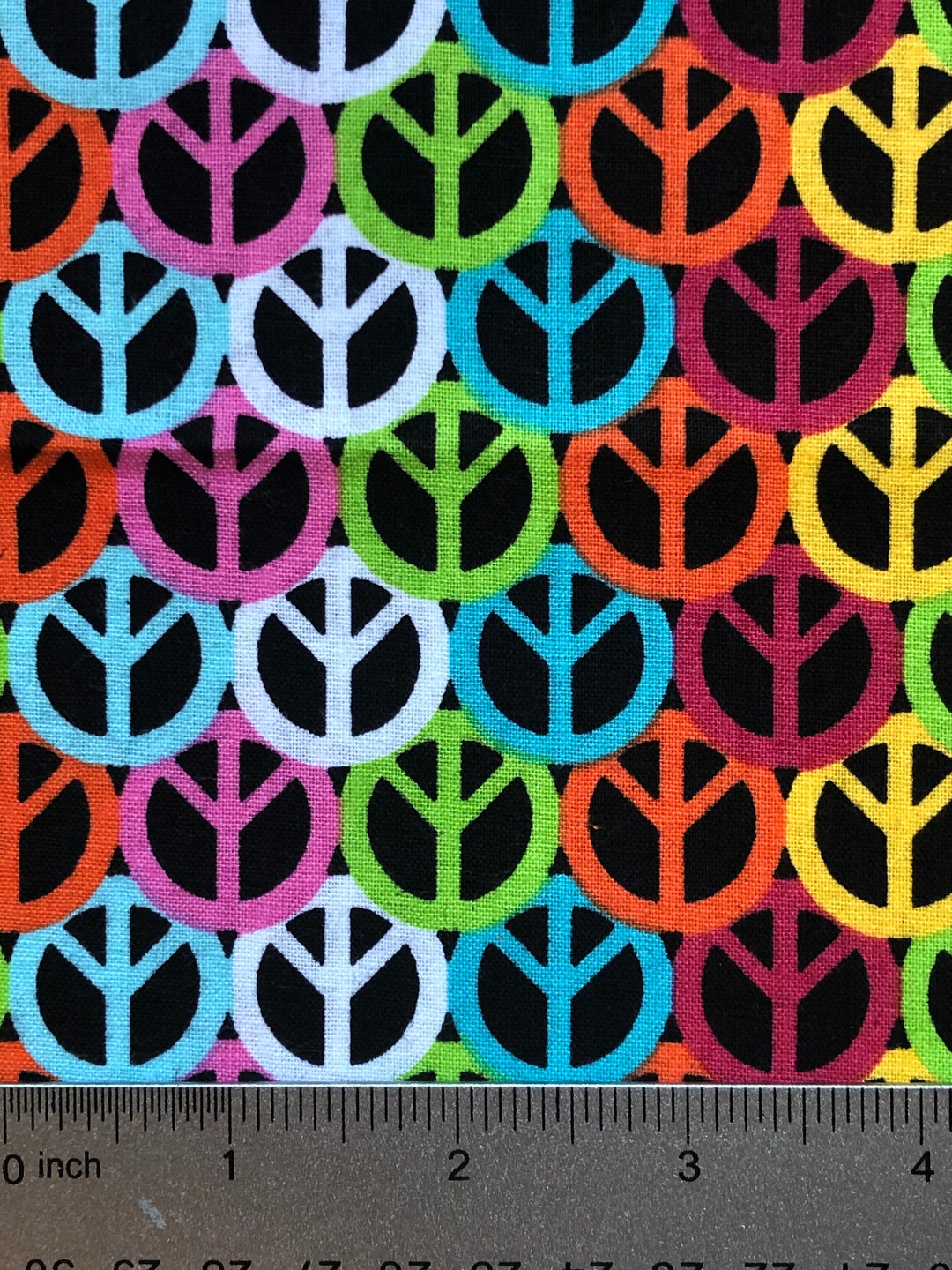 Peace Sign Fat Quarter Cotton Fabric - Etsy