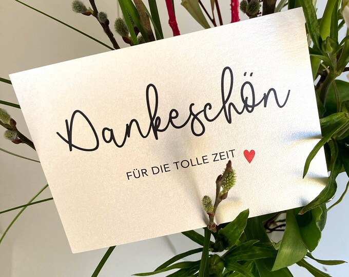 3er Set Danke Postkarten Abschied - Etsy.de