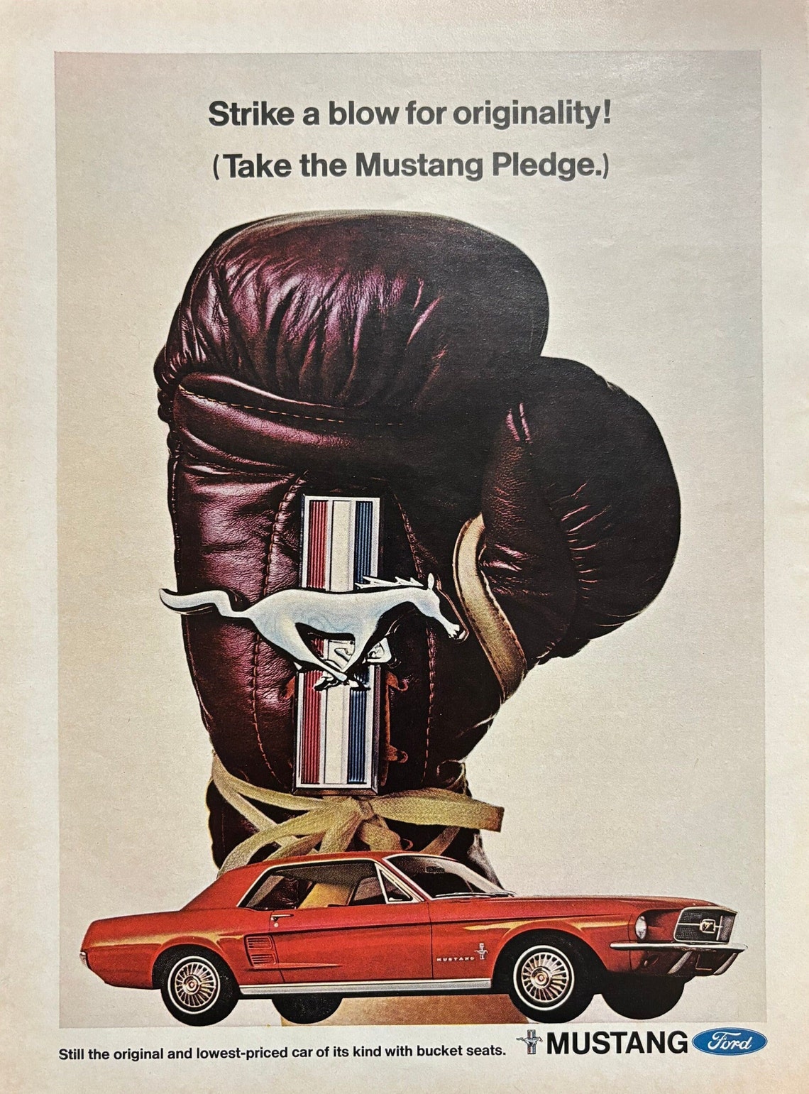 Vintage Ford Mustang Ad - Etsy
