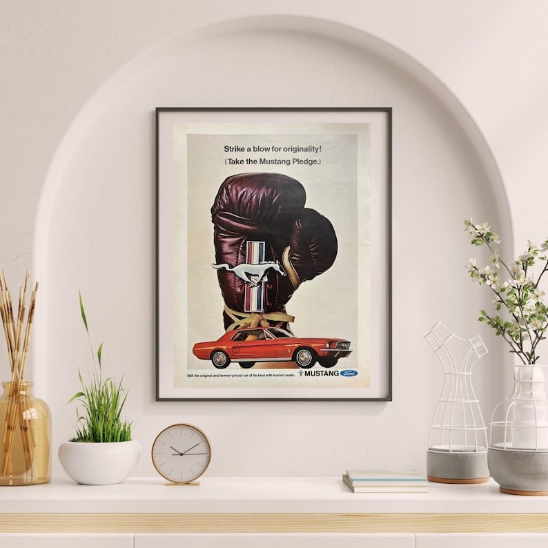Vintage Ford Mustang Ad - Etsy