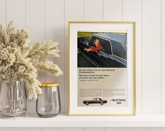 Vintage 1979 Ford Mustang Auto Print Advintage Retro Gift Decor - Etsy