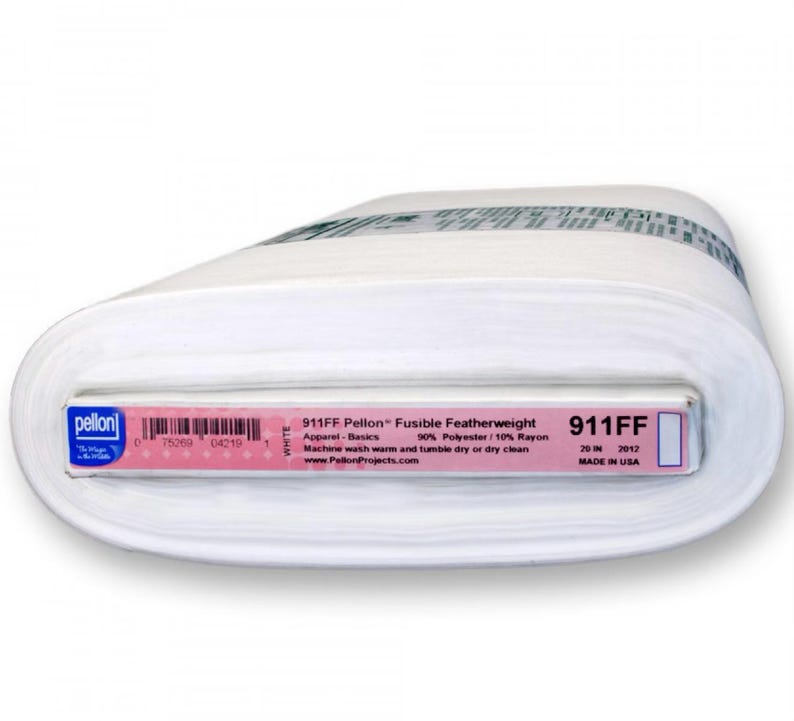Pellon 911FF - Fusible Featherweight Interfacing - White - for Light to ...