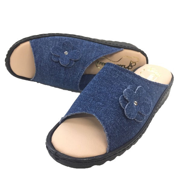 Denim Slippers - Etsy