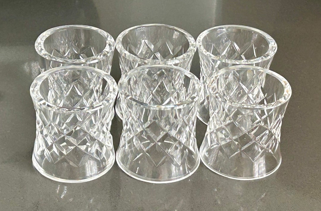Waterford Crystal Napkin Rings, Set of 6 - Comeragh Pattern - Etsy