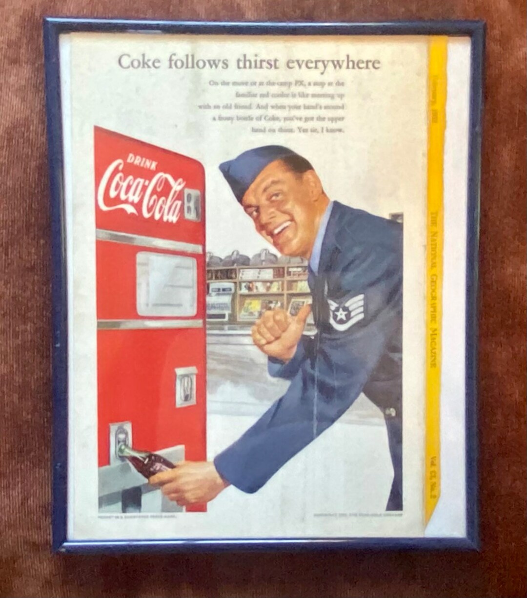 Vintage Coca-cola Advertisement From 1952 National Geographic Magazine ...