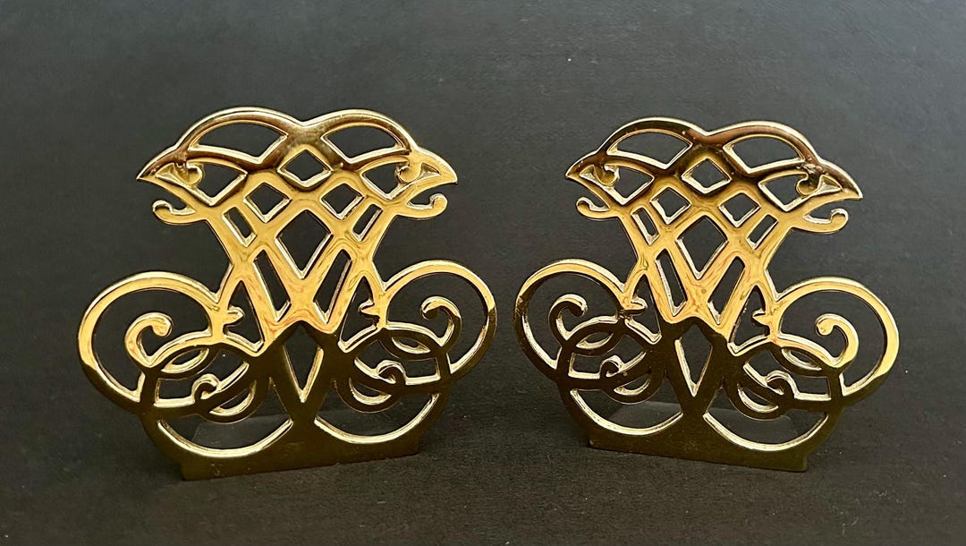 Vintage Thomas Jefferson Cypher Brass Bookend Set - Etsy