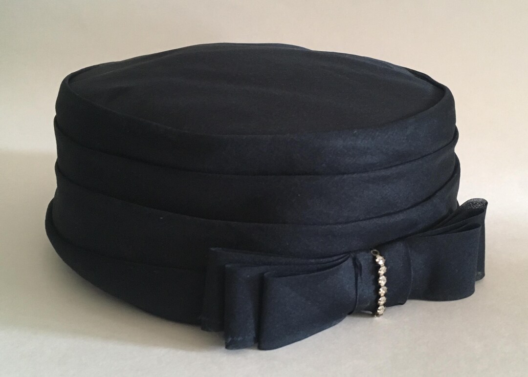 Dark Blue Pill Box Hat - Etsy