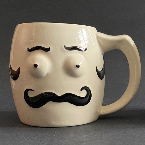 Antique Mustache Mug - Etsy