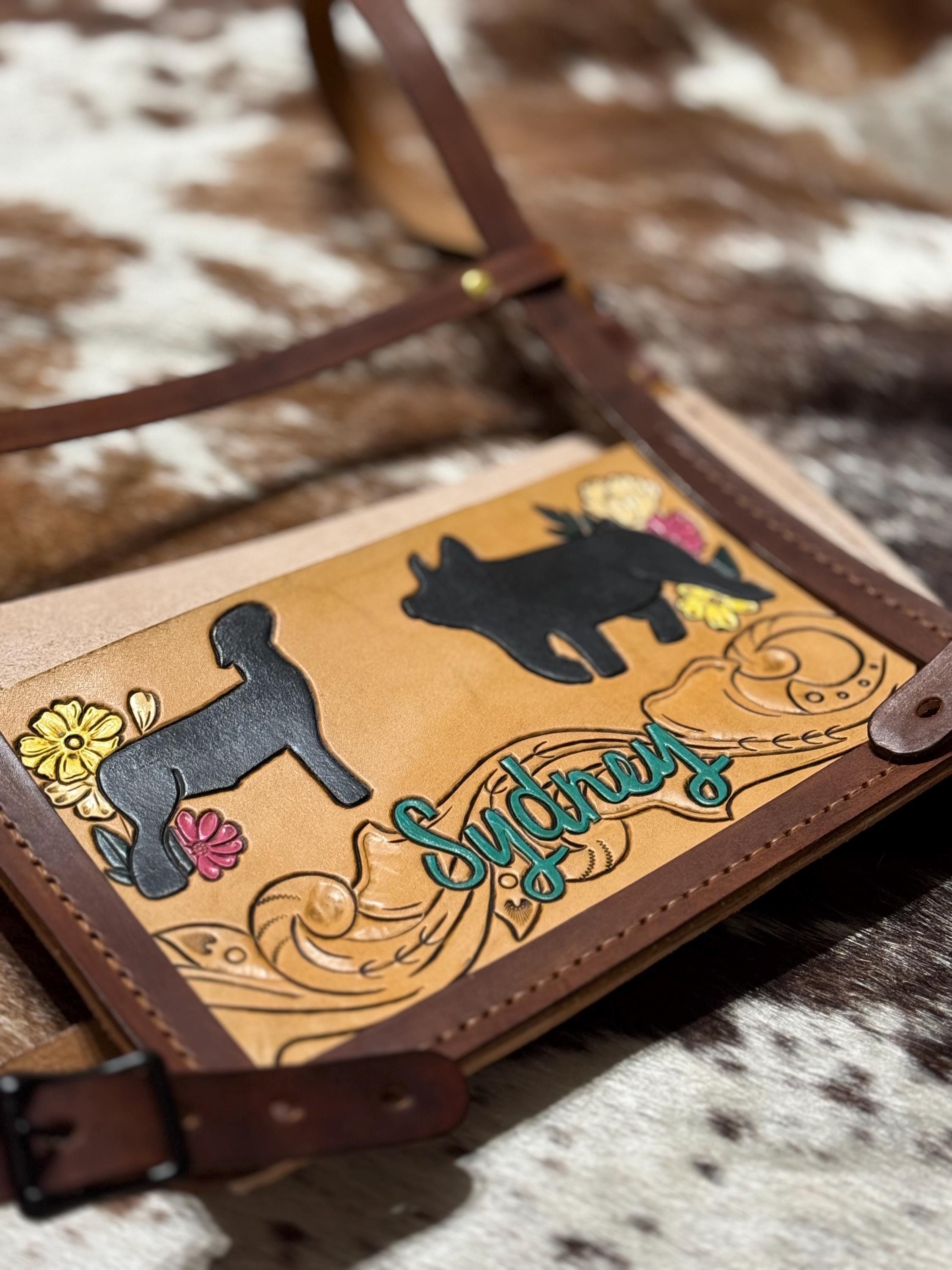 Custom Exhibitor Harness Number Holders Tooled Leather Custom Leather ...